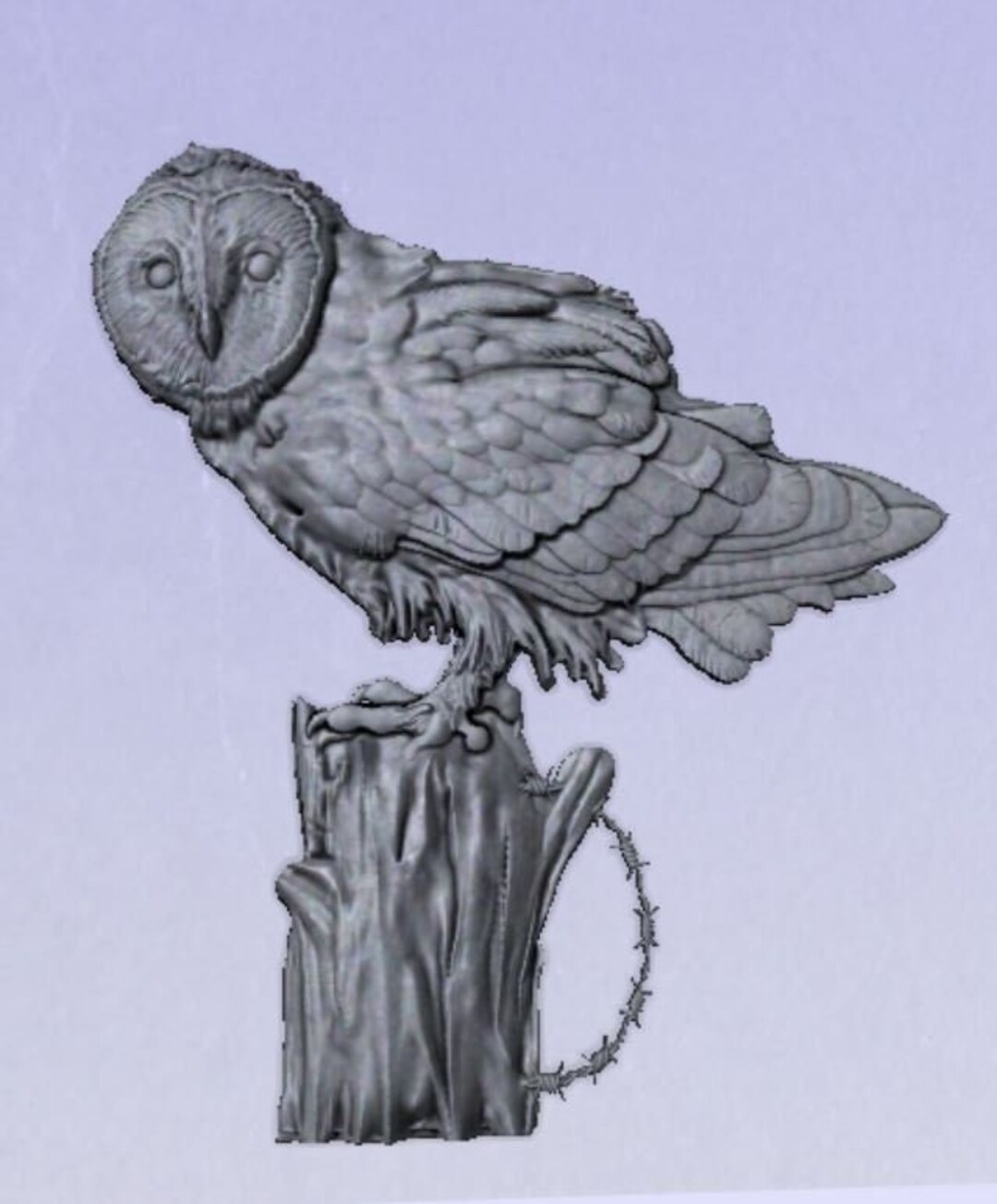 Barn Owl Stl, Owl Stl, Owl Wall Art, Owl Cnc, Cnc Owl - Etsy