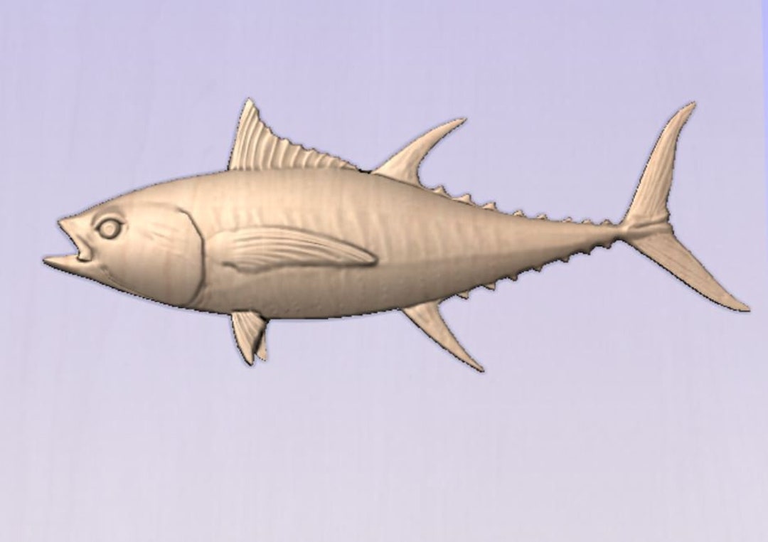 Tuna 3D Digital STL File, Tuna Stl, Tuna for Cnc, Cnc Tuna, Yellow Tail ...