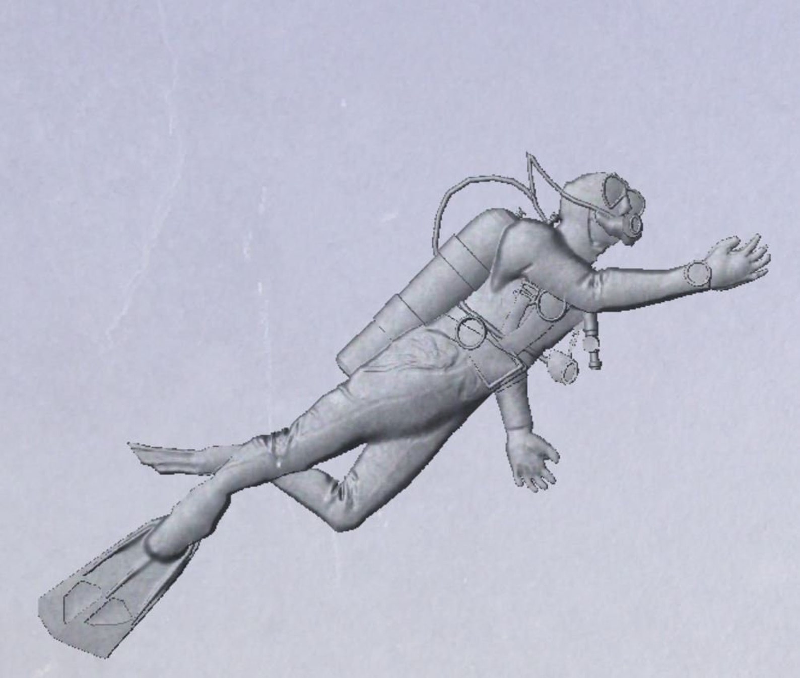 Scuba Diver STL File - Etsy UK