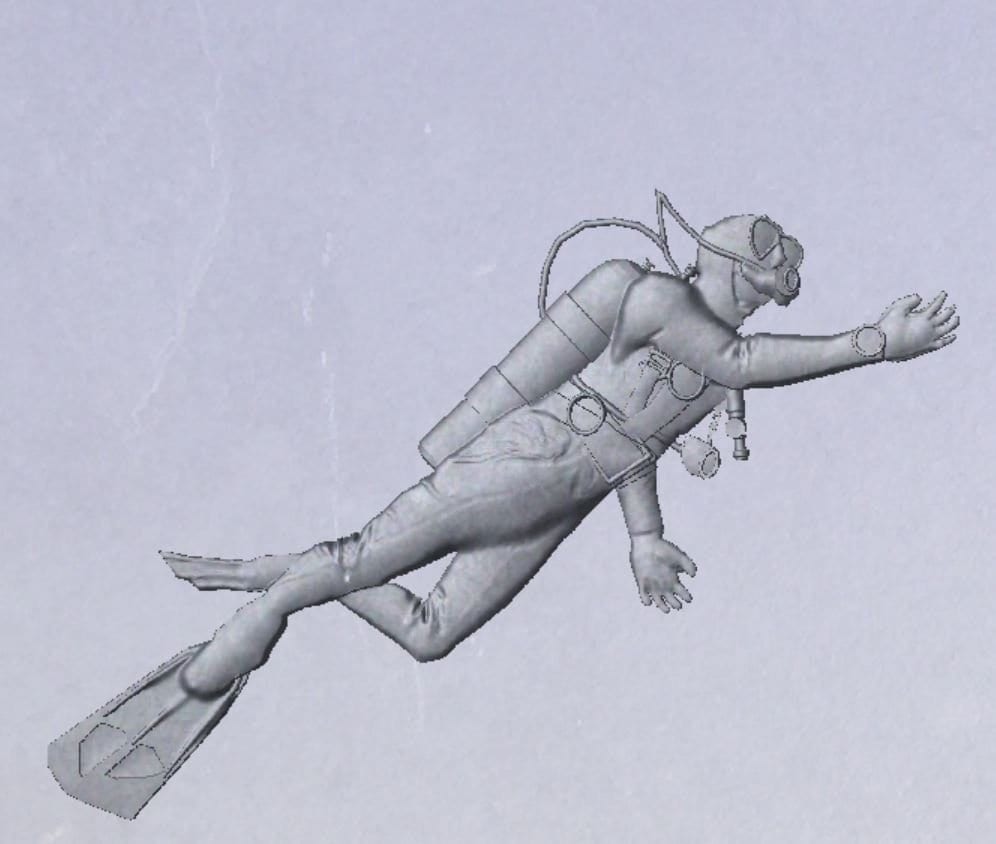 Scuba Diver STL File - Etsy