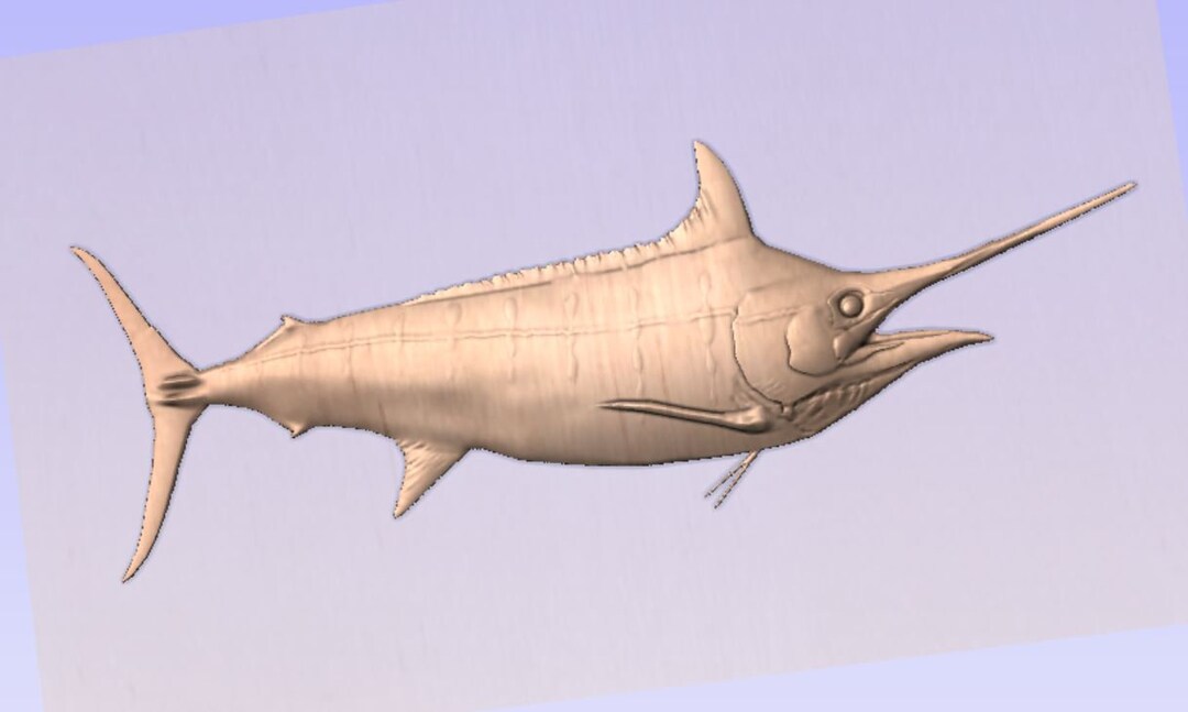 Blue Marlin 3D STL Model for CNC Machines - Etsy