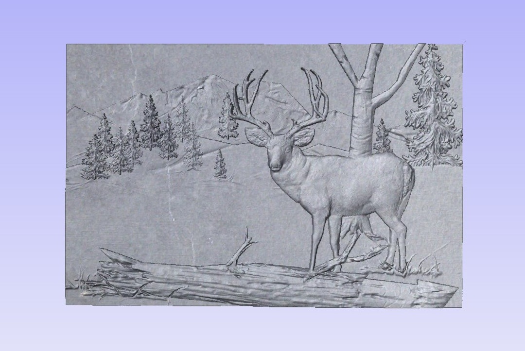 Mule Deer 3D STL File, Hunting Wall Art for CNC Carving - Etsy