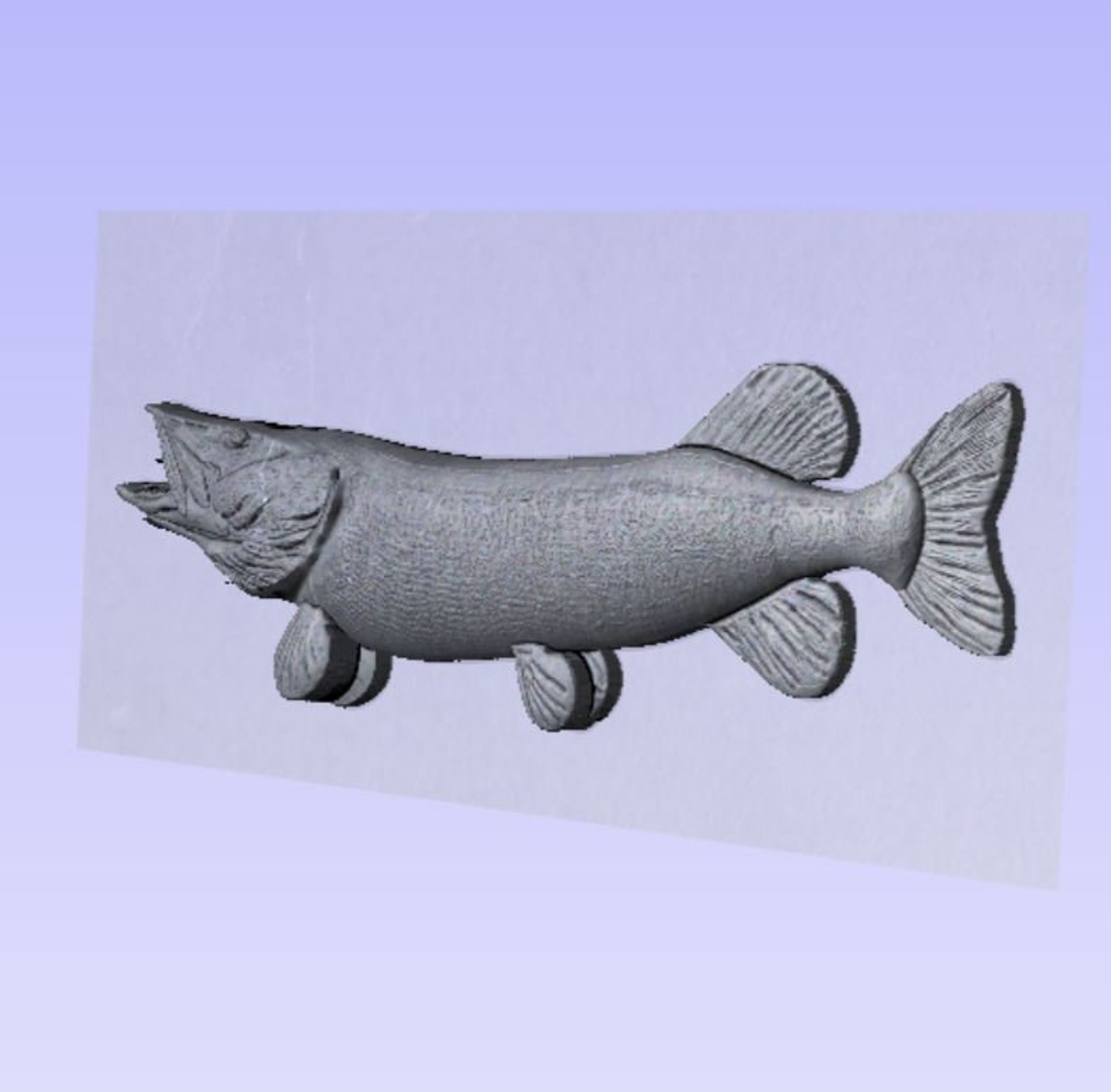 Muskie 3D STL Digital File, CNC Carving Model - Etsy