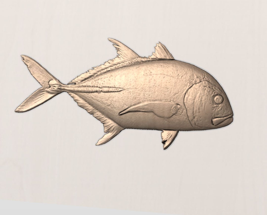 Giant Trevally 3D STL Model for CNC Machines - Etsy