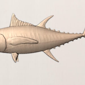 Yellowfin Tuna 3D Model STL File for CNC Carving - Etsy