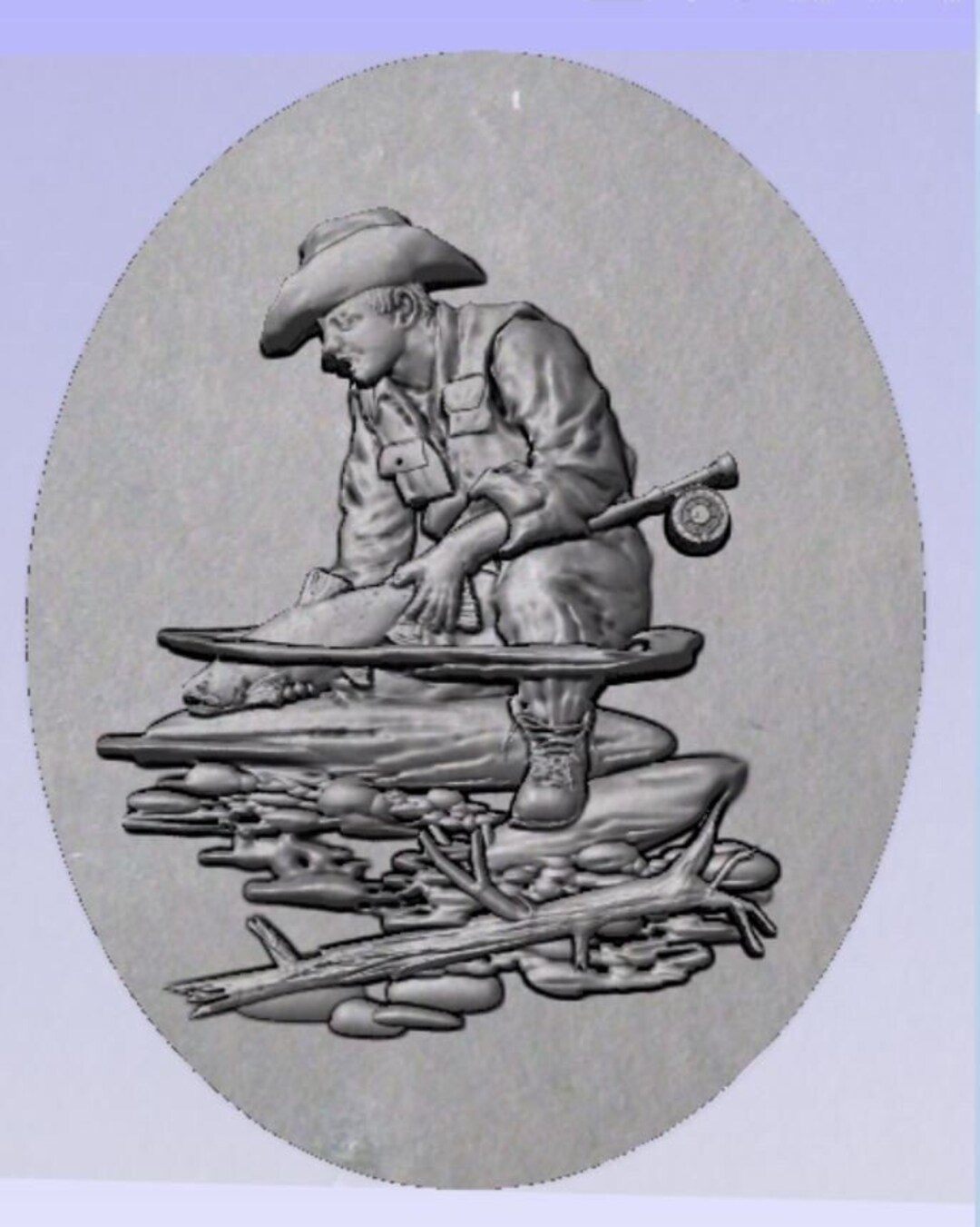 Fly Fisherman Stl, Fishing STL Model for CNC - Etsy