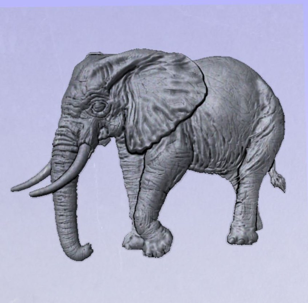 Elephant Cnc, Elephant Stl, Stl Elephant, Digital Elephant - Etsy