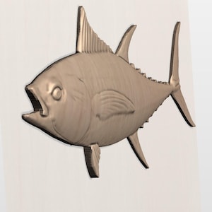 Yellowfin Tuna 3D Model STL File for CNC Carving - Etsy