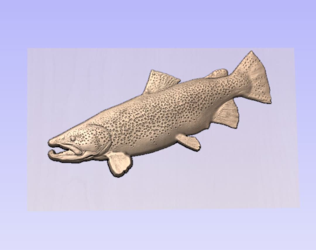 Brown Trout Stl, 3d Trout Stl, Fishing Stl, Brown Trout Model - Etsy
