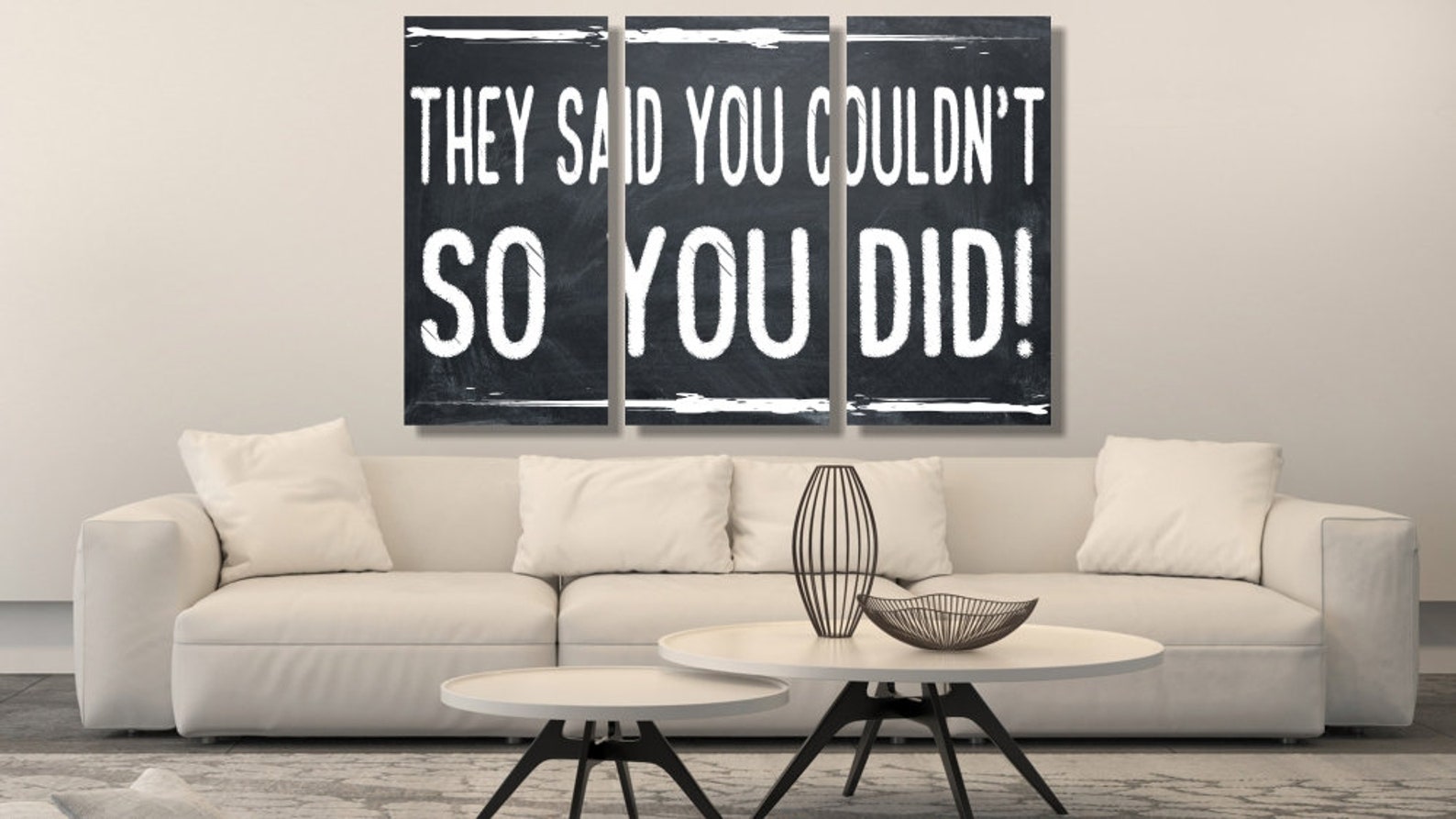 So You Did Canvas Print Set Quote Wall Decor Quote Wall | Etsy