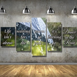 Dance in the Rain Canvas Print - Quote Wall Decor, Quote Wall Print ...
