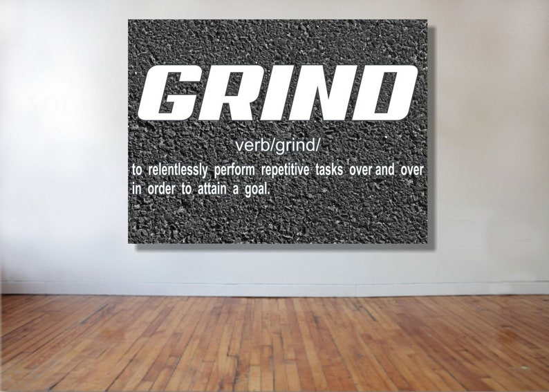 GRIND Canvas Set - Quote Wall Decor, Quote Wall Print, Quote Poster ...