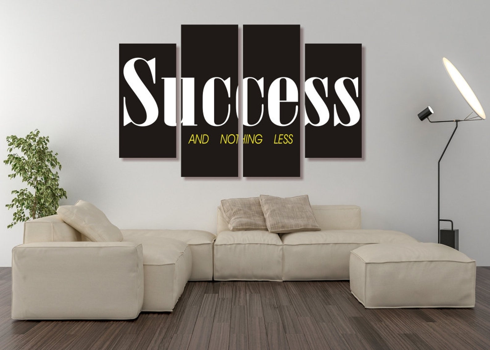 Success Canvas Print Set - Quote Wall Decor, Quote Wall Print, Quote ...