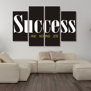 Success Canvas Print Set - Quote Wall Decor, Quote Wall Print, Quote ...