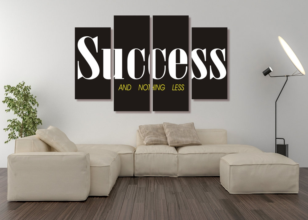 Success Canvas Print Set - Quote Wall Decor, Quote Wall Print, Quote ...