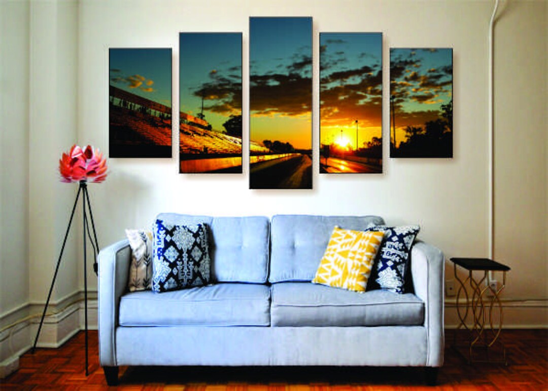 Drag Strip Sunset Canvas Set Car Canvas Set, Car Wall Decor, Car Wall ...