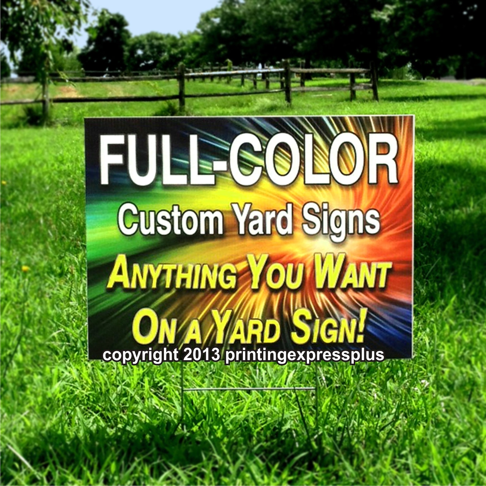18x24 Full Color Custom Yard Signs Printed Two Sides | Etsy