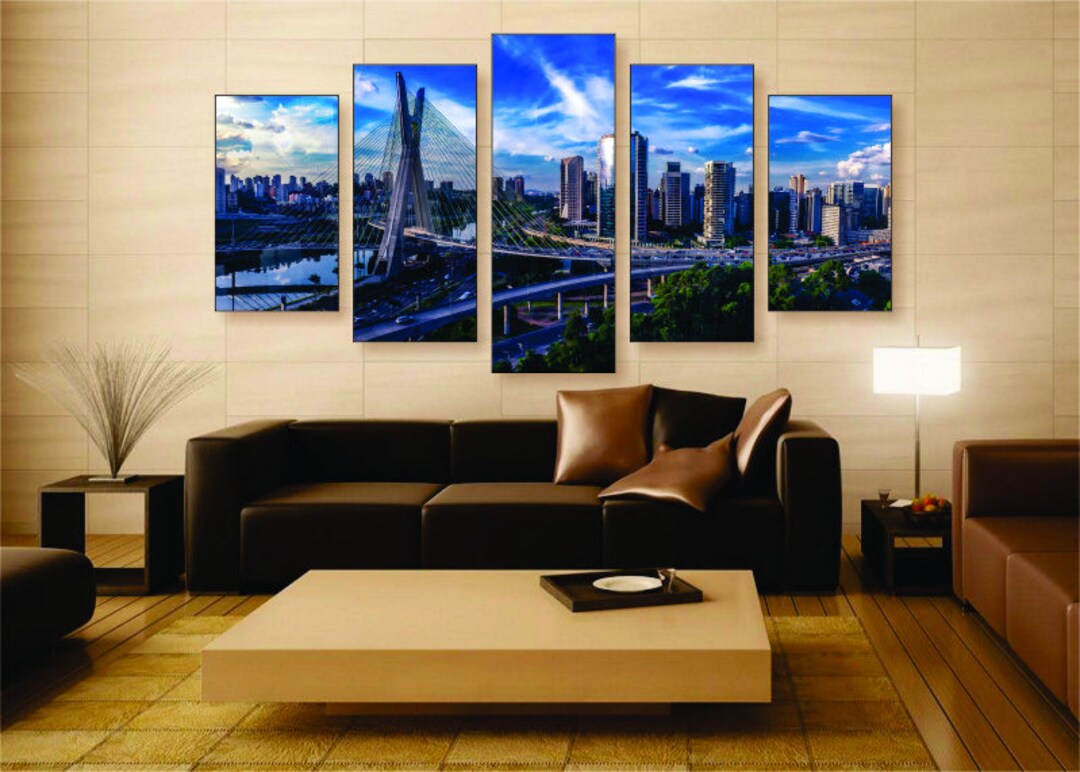 City Skyline Canvas Set - City Canvas Set, City Wall Decor, City Wall ...
