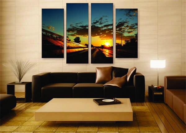 Drag Strip Sunset Canvas Set Car Canvas Set Car Wall Decor - Etsy