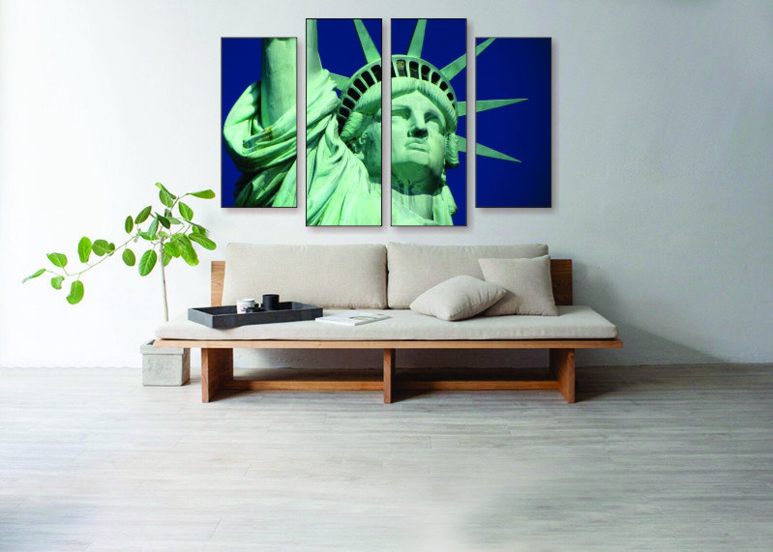 Statue of Liberty Canvas Set American Flag Wall Decor | Etsy