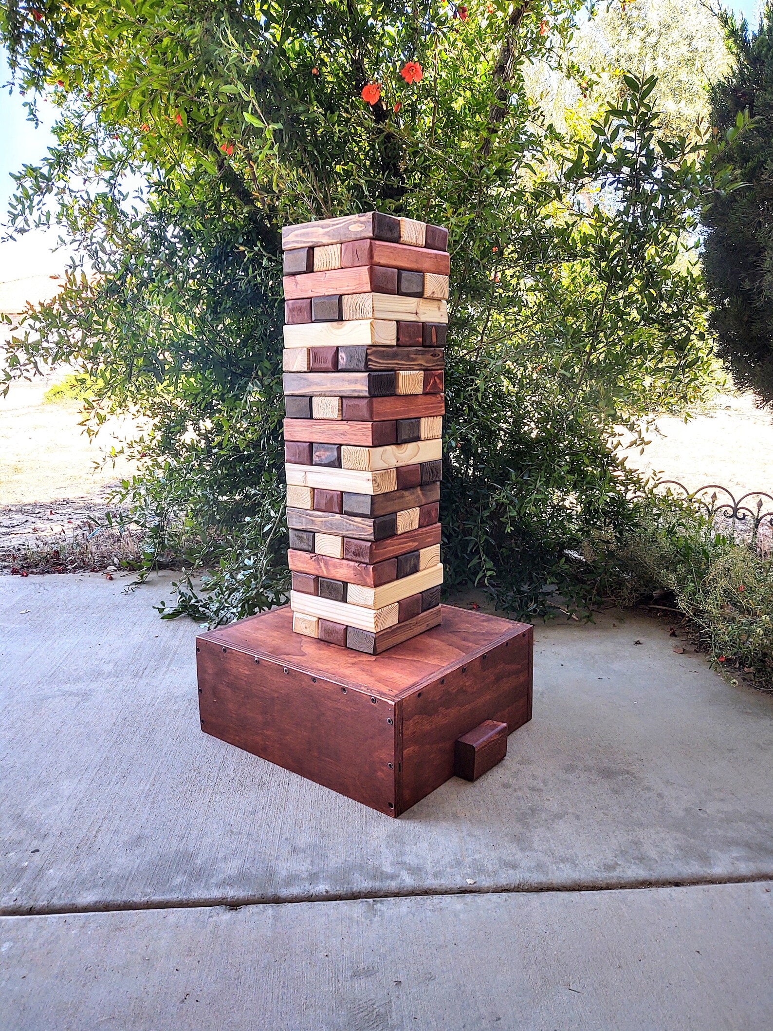 Giant Topple Tower/custom Carry Case/play Table Stand/storage Crate ...