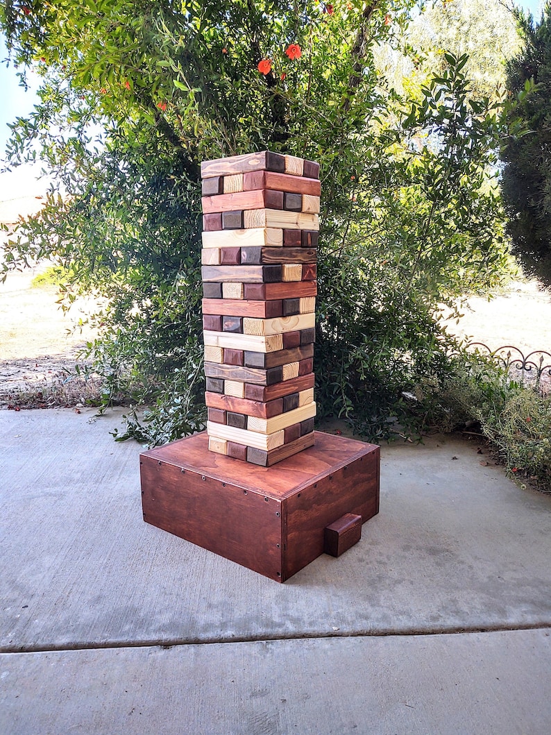 Giant Topple Tower With Custom Carrying Case/storage Crate/play Table ...