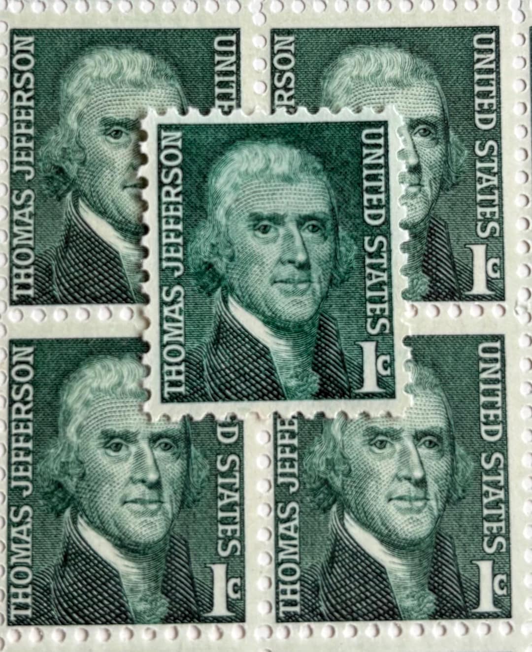 25 Vintage Thomas Jefferson US Postage Stamps, 1 Cent, Scott 1299 - Etsy