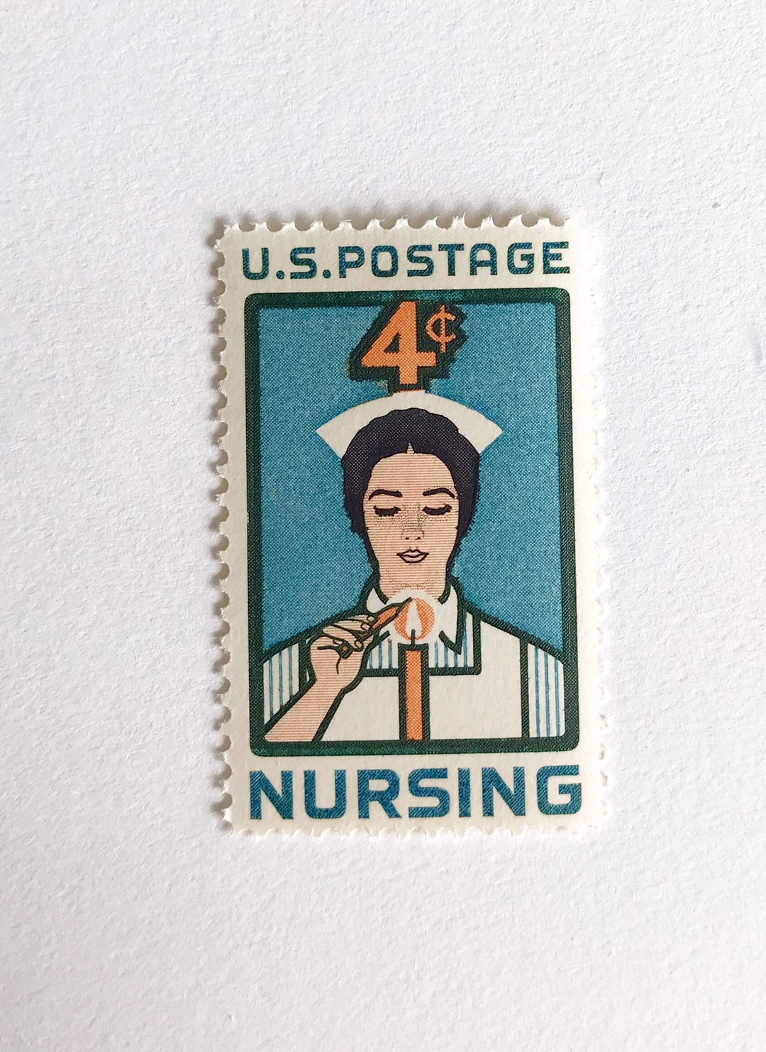 10 Unused Vintage Nursing Postage Stamps / Nurse Postage Stamps / 4 ...
