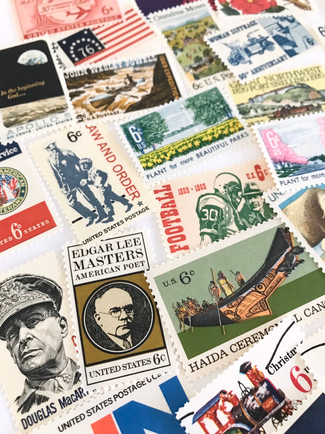 Unused Vintage Postage Stamps Collection of 6 Cents US - Etsy