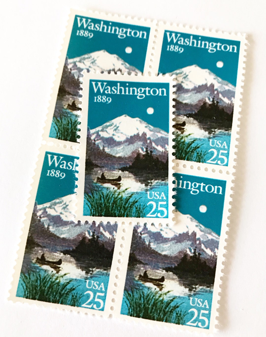 8 Unused Vintage Washington State Postage Stamps / Mount Rainier US ...