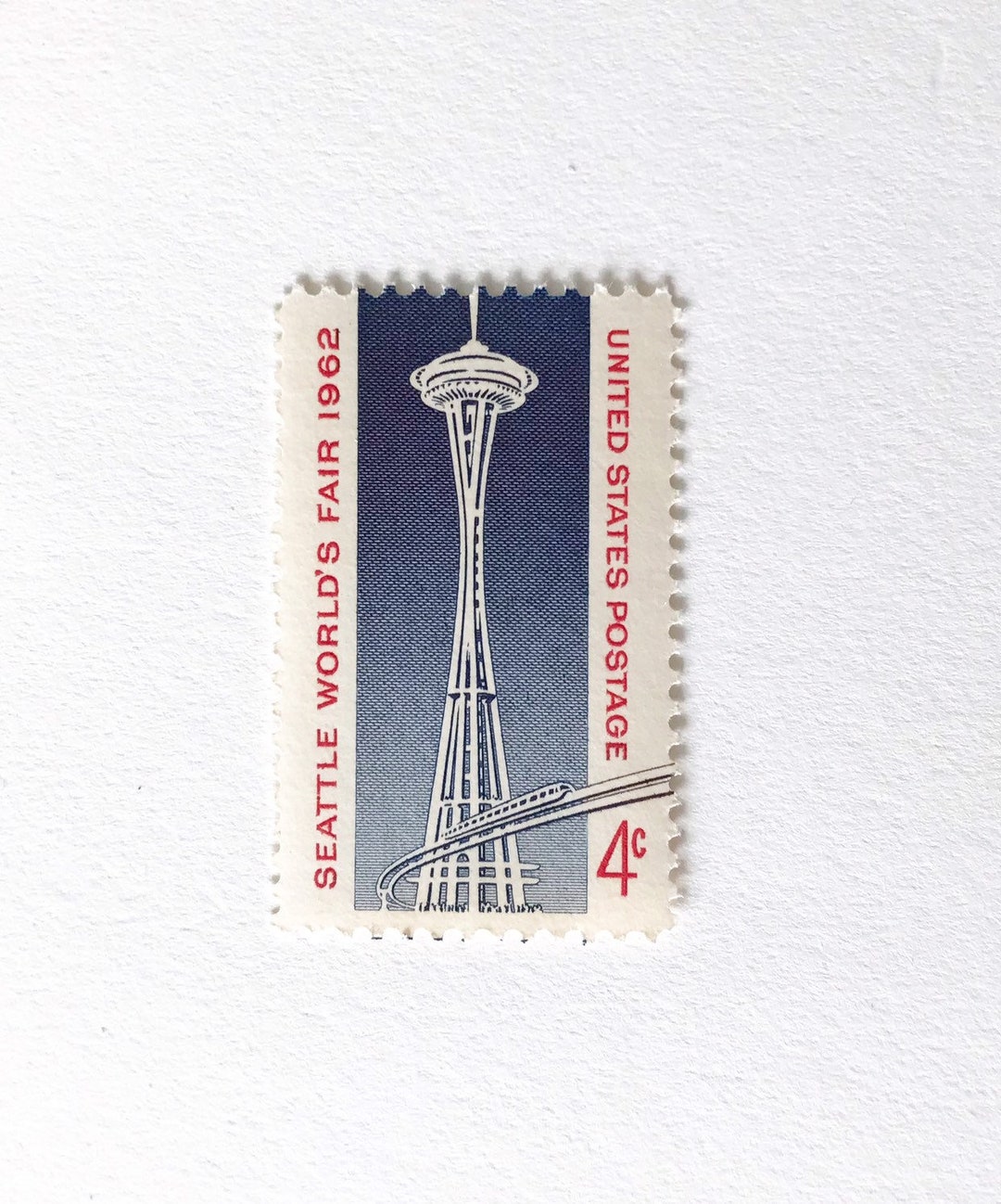 10 Unused Vintage Seattle Space Needle Postage Stamps / 4 Cents / Scott ...