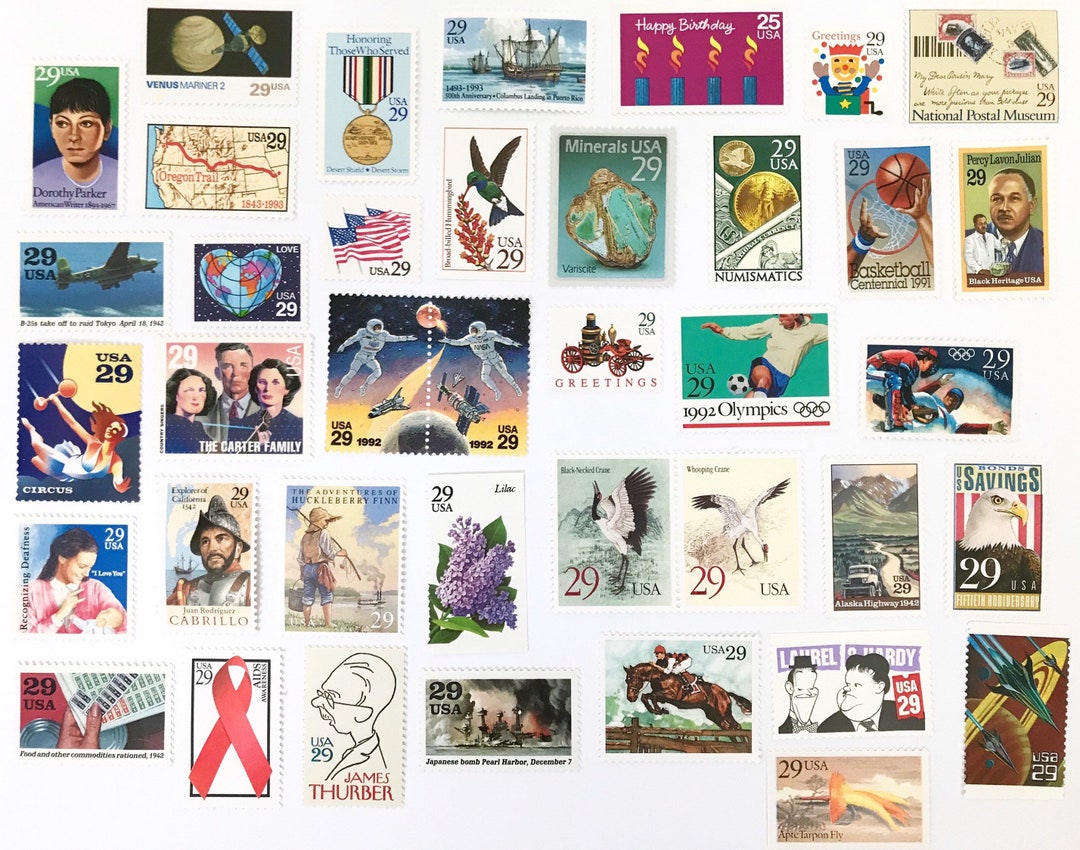 Vintage 29 Cent US Postage Stamps - Variety Pack - Etsy