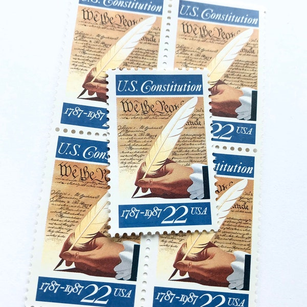 10 Unused Vintage Signing the US Constitution Postage Stamps / U.S ...
