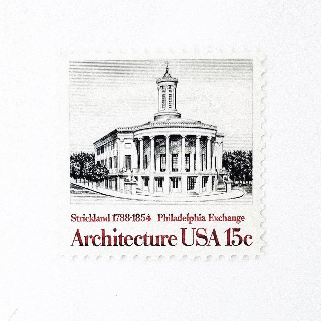 12 Unused Vintage Philadelphia Exchange Postage Stamps / Strickland ...