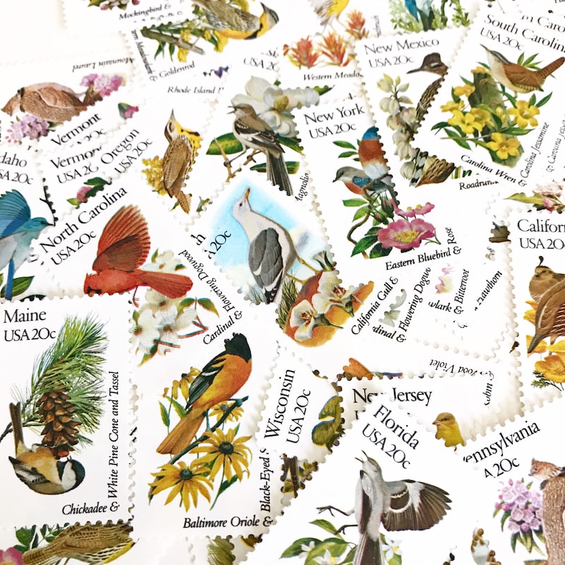 Vintage Bird Stamps - Etsy