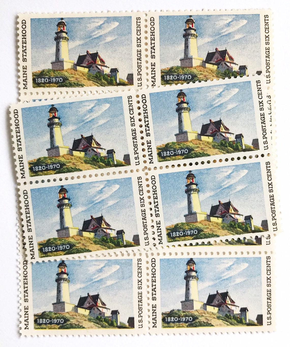 10 Unused Vintage Maine Statehood Postage Stamps / 6 cents / | Etsy