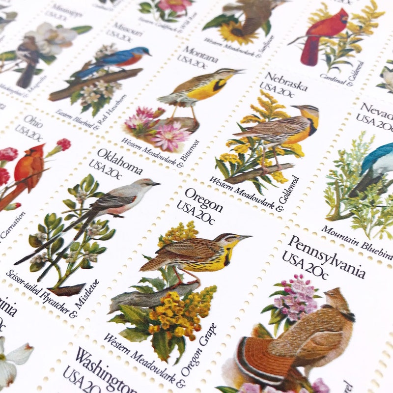 Vintage Bird Stamps - Etsy