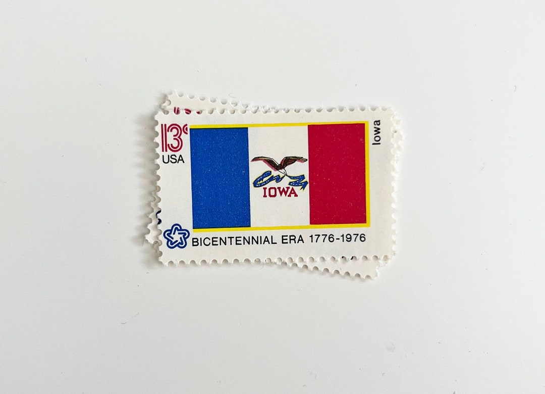FACE VALUE 20 Unused Vintage Iowa State Flag Postage Stamps / Iowa US ...