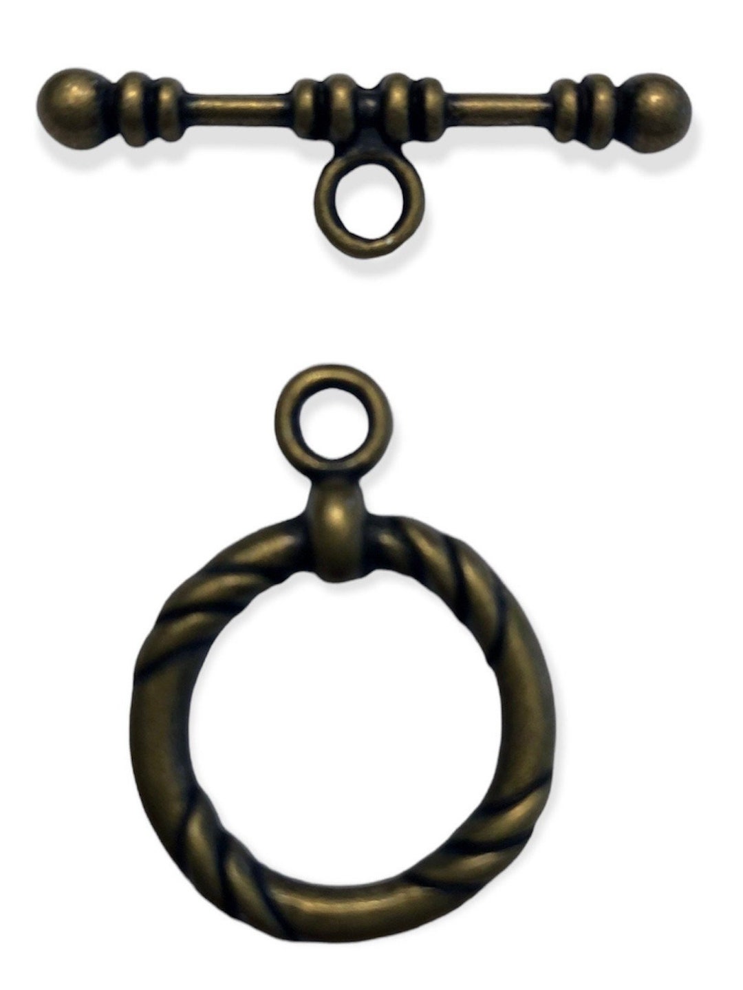 10 Sets Toggle Rope Clasps, Antique Bronze Tone Toggle Claps. - Etsy