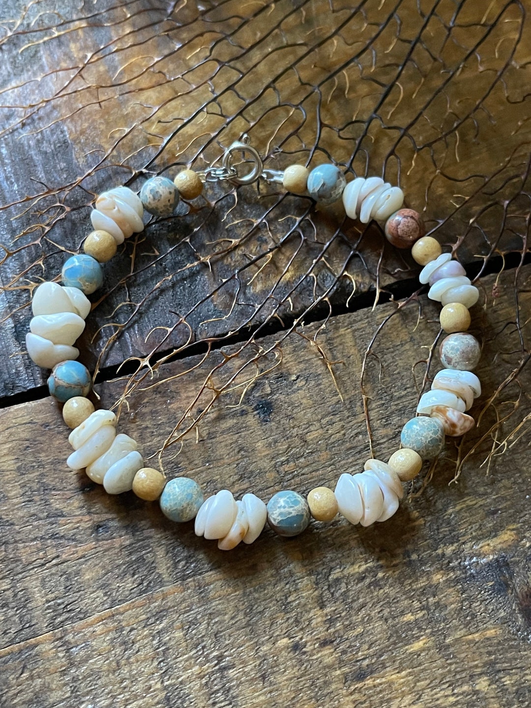 Hawaii Puka Shells, Sea Sediment Jasper Anklet 10 Inch Hawaii Puka ...