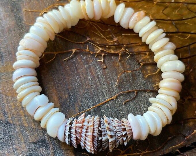 Hawaii Opihi, Puka Shells Stretch Bracelet 7 Inch Hawaii Opihi awa ...