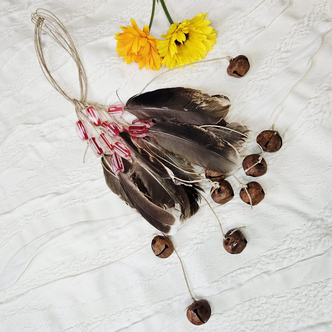 Handmade Witches Bells: Door Protection Charm With Feathers - Etsy