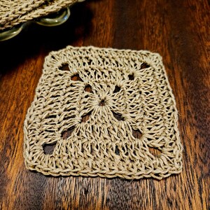 Crochet Hemp Cord Dish Scrubber Sets, Reusable Handmade Eco Friendly ...