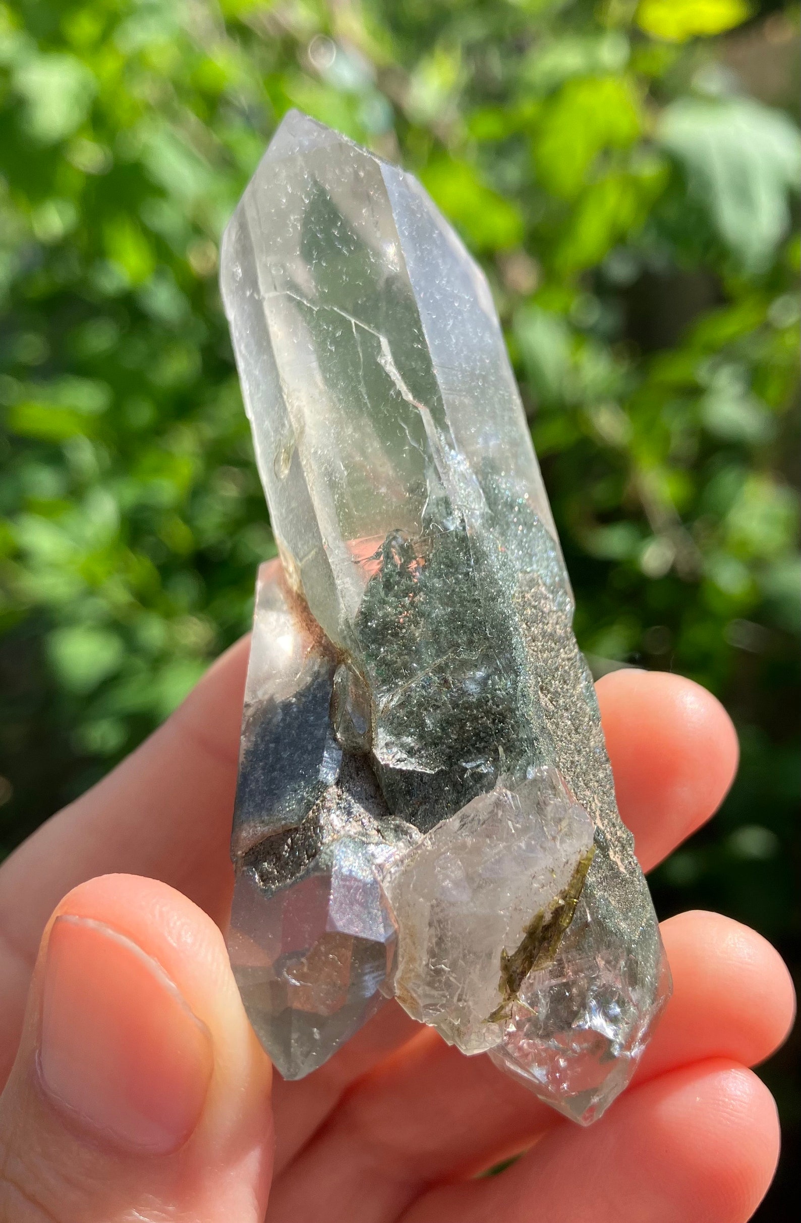 Double Terminated Cross Crystal Cluster | Chlorite Phantoms | Skardu ...