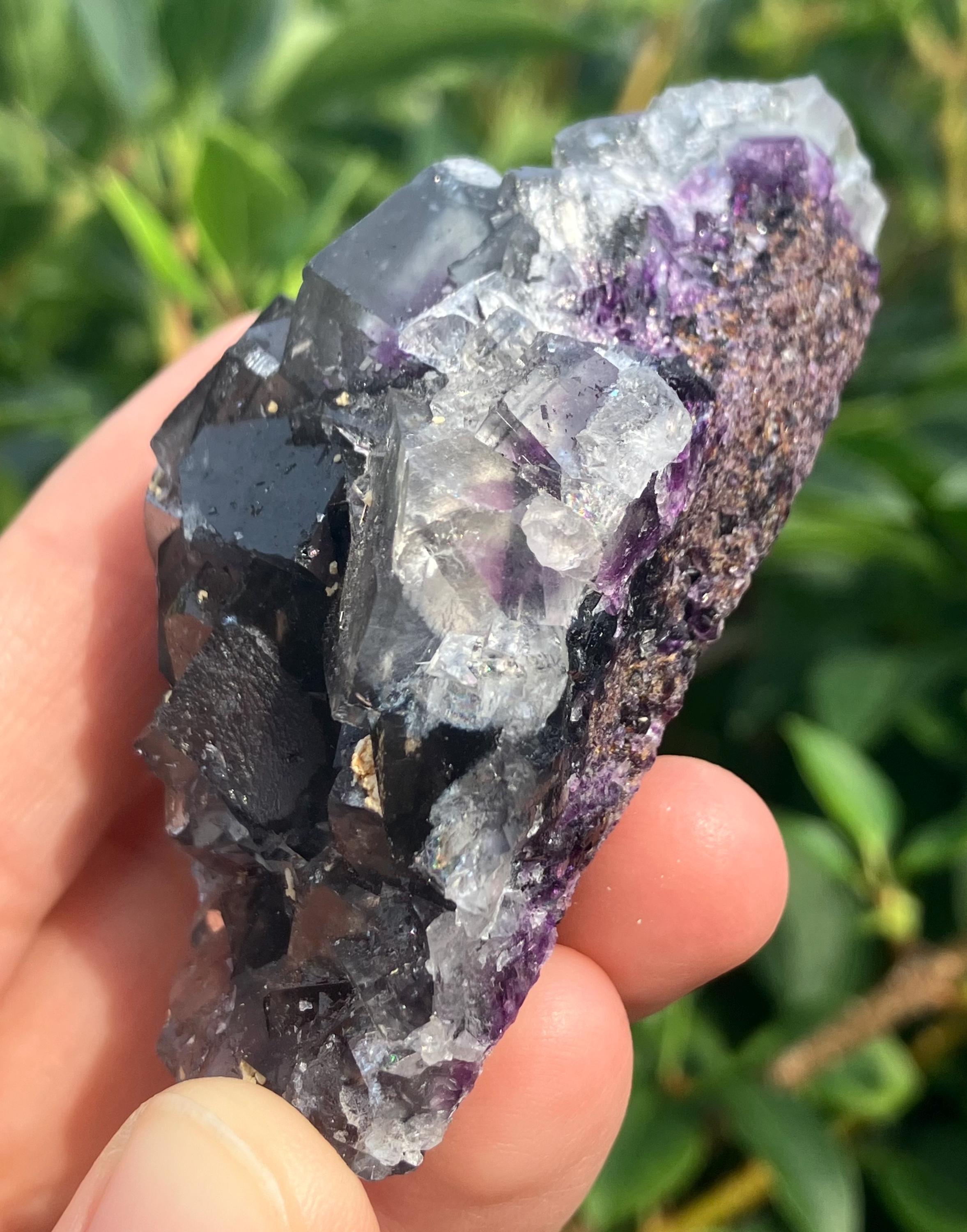 Deep Purple Phantom Fluorite Cluster | Okorusu Mines Namibia - Etsy