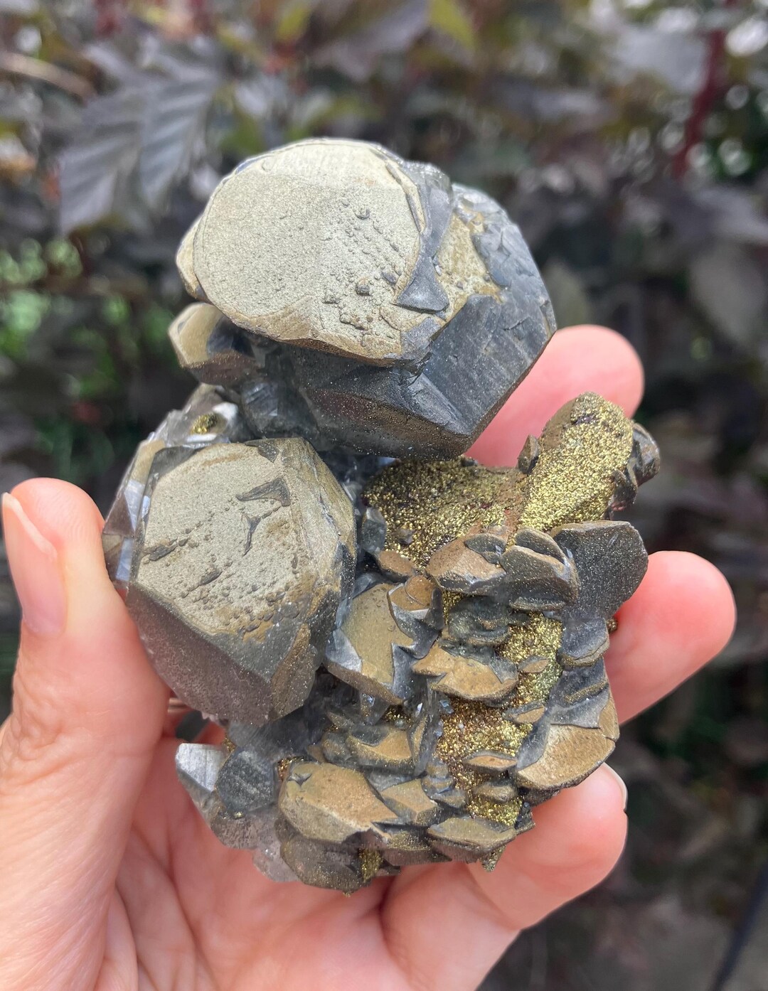 Iridescent Chalcopyrite and Calcite | Daye Hubei China - Etsy