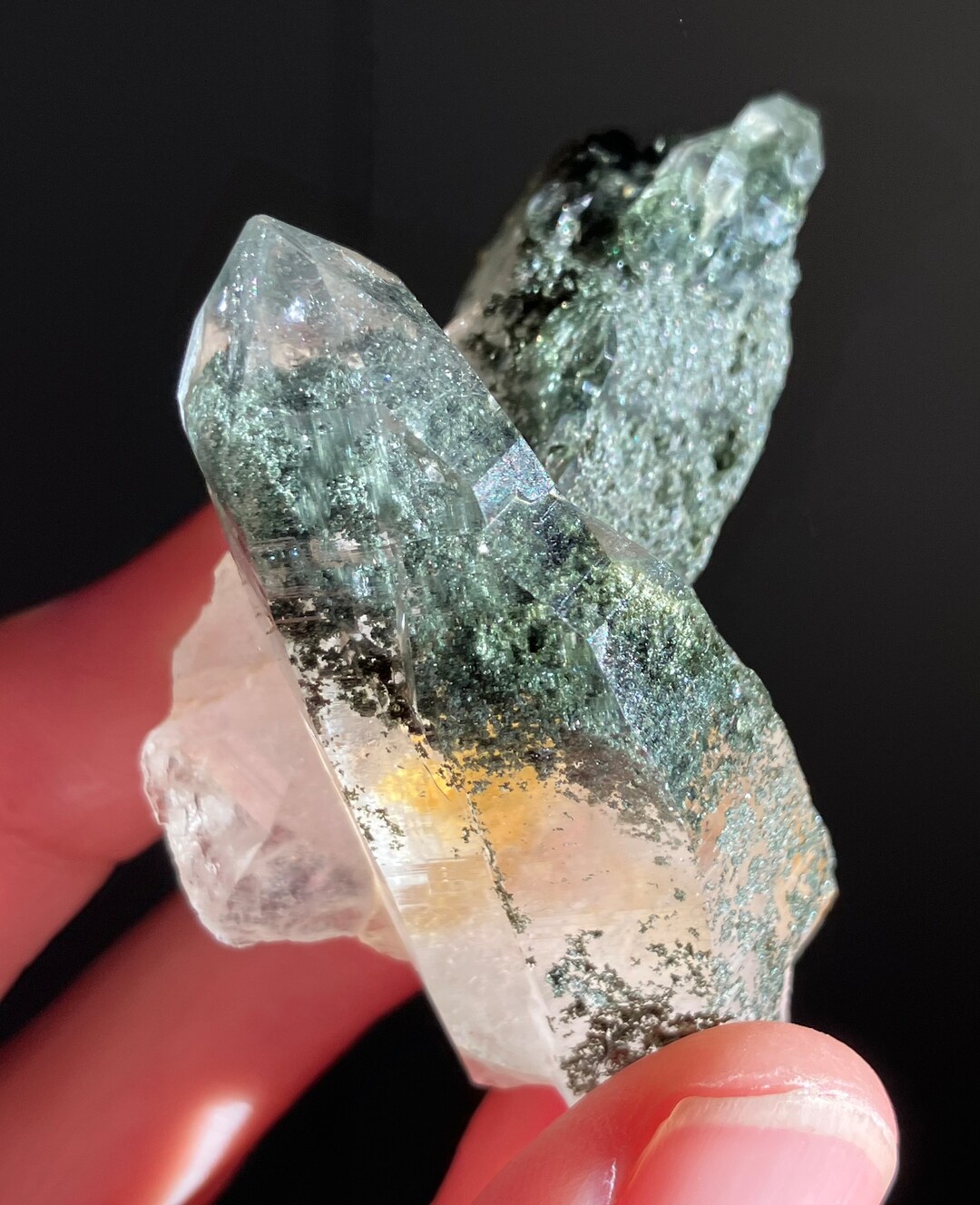 Twin Quartz Crystals Chlorite Inclusions Ganesh Himal Region Nepal - Etsy