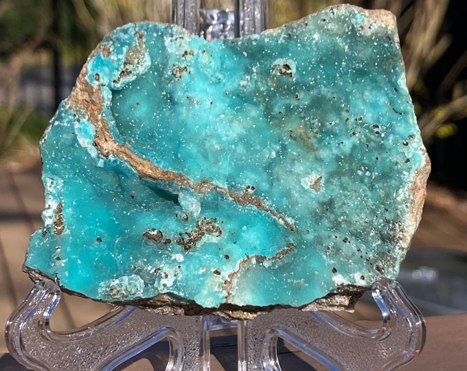 Sparkly Blue Hemimorphite Plate | Republic of Congo - Etsy