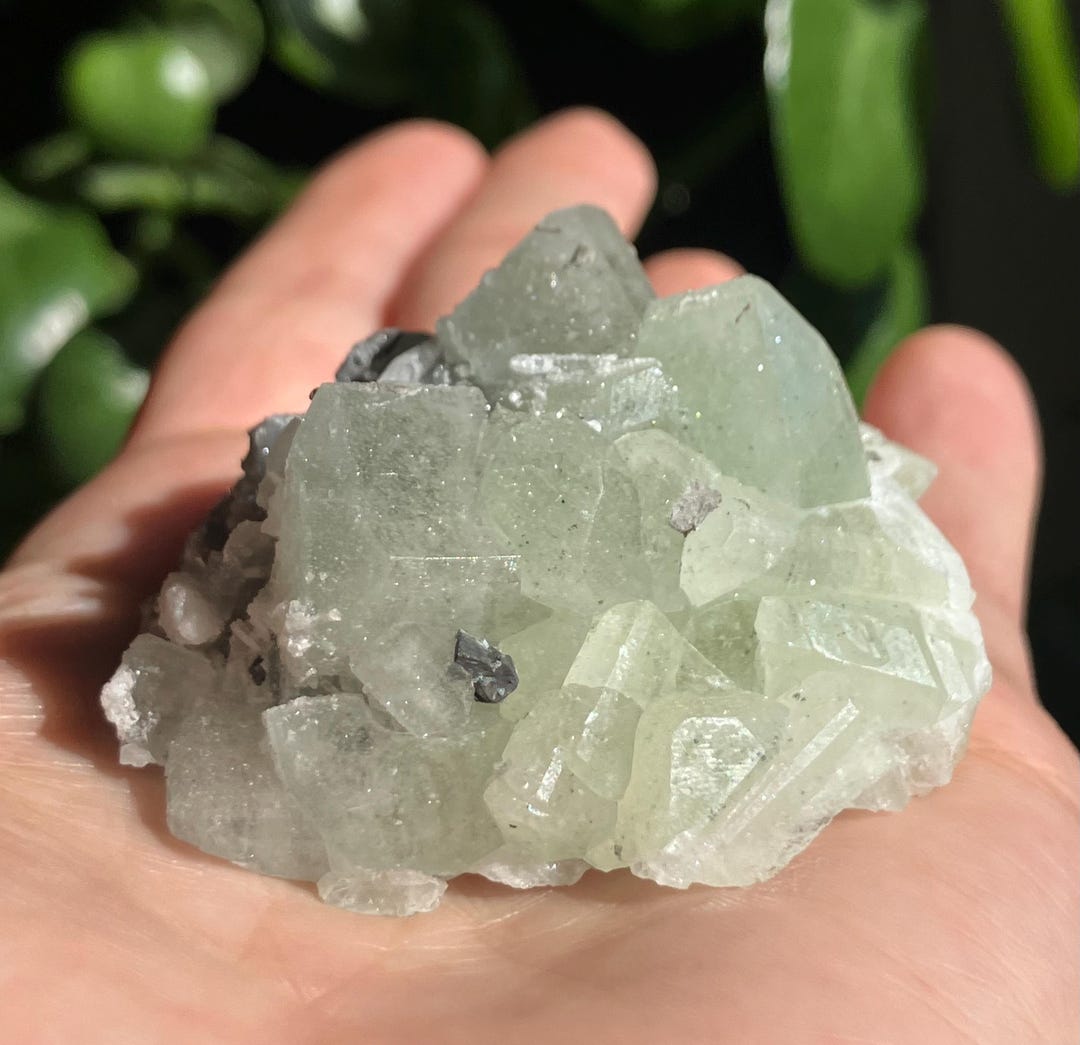 Green Datolite Cluster | Partial Druzy | Chalcopyrite | Charcas SLP ...