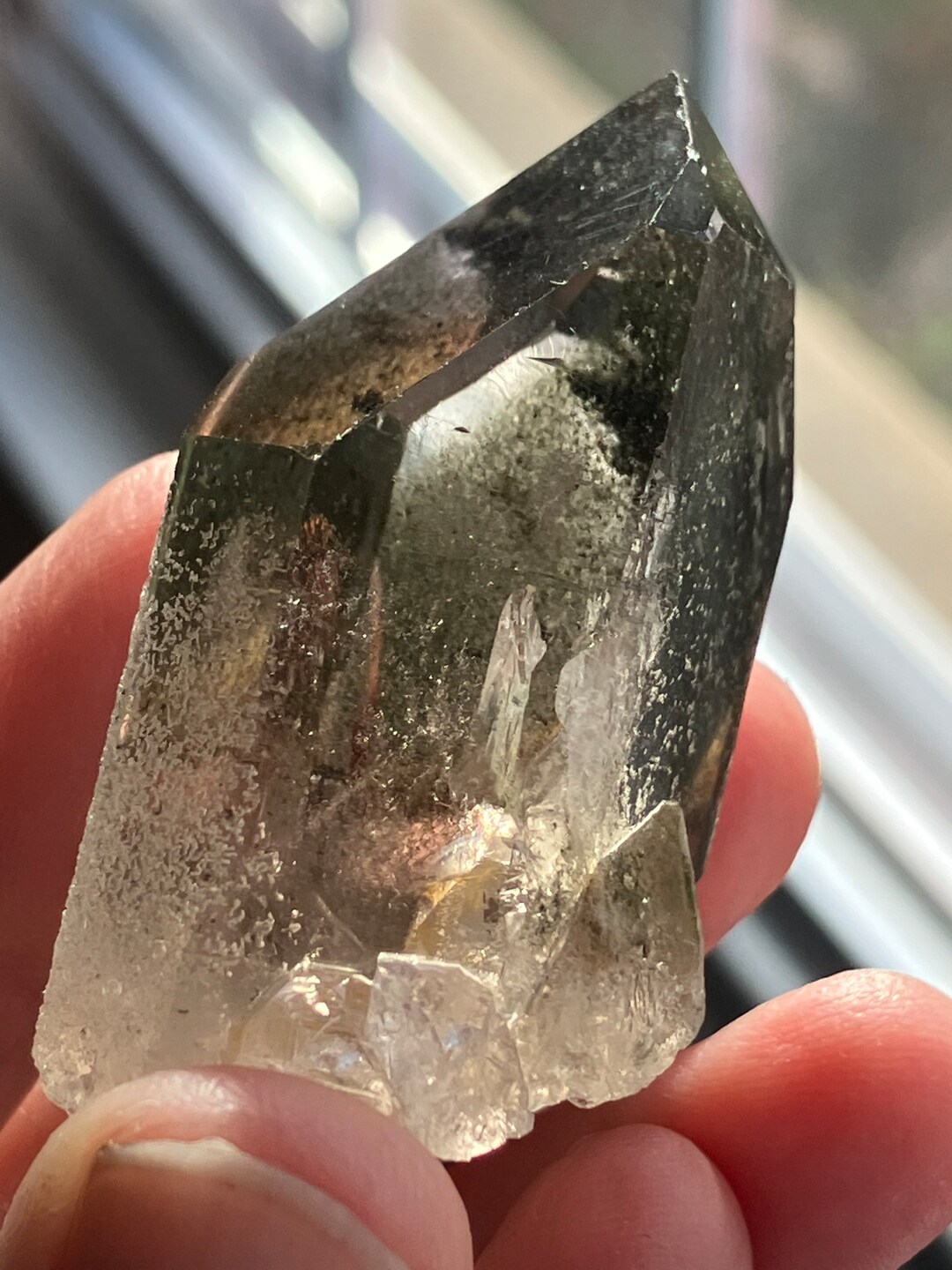 Chlorite Phantom Quartz Crystal | Brazil - Etsy